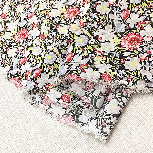 Small calico print pure silk Crepe DE chine fabric... – Vicedeal