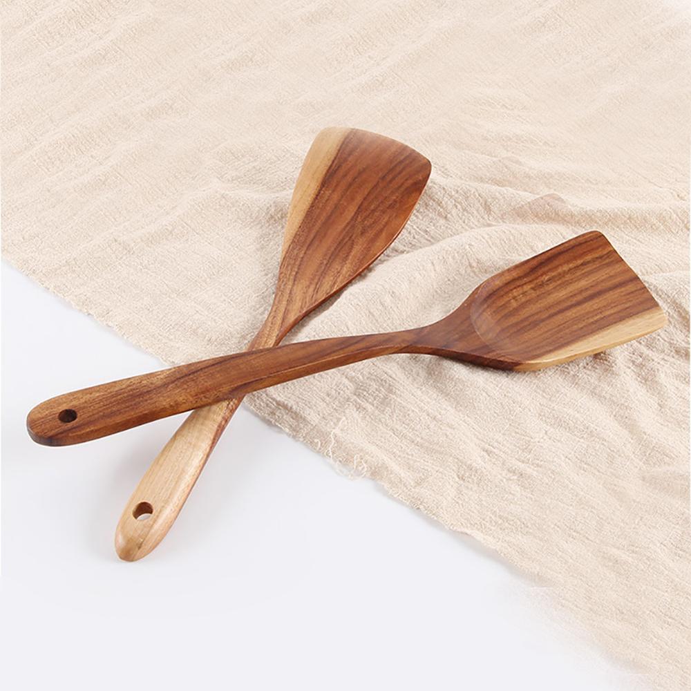 Träredskap set för kök adloryea trä matlagningsske... – Grandado