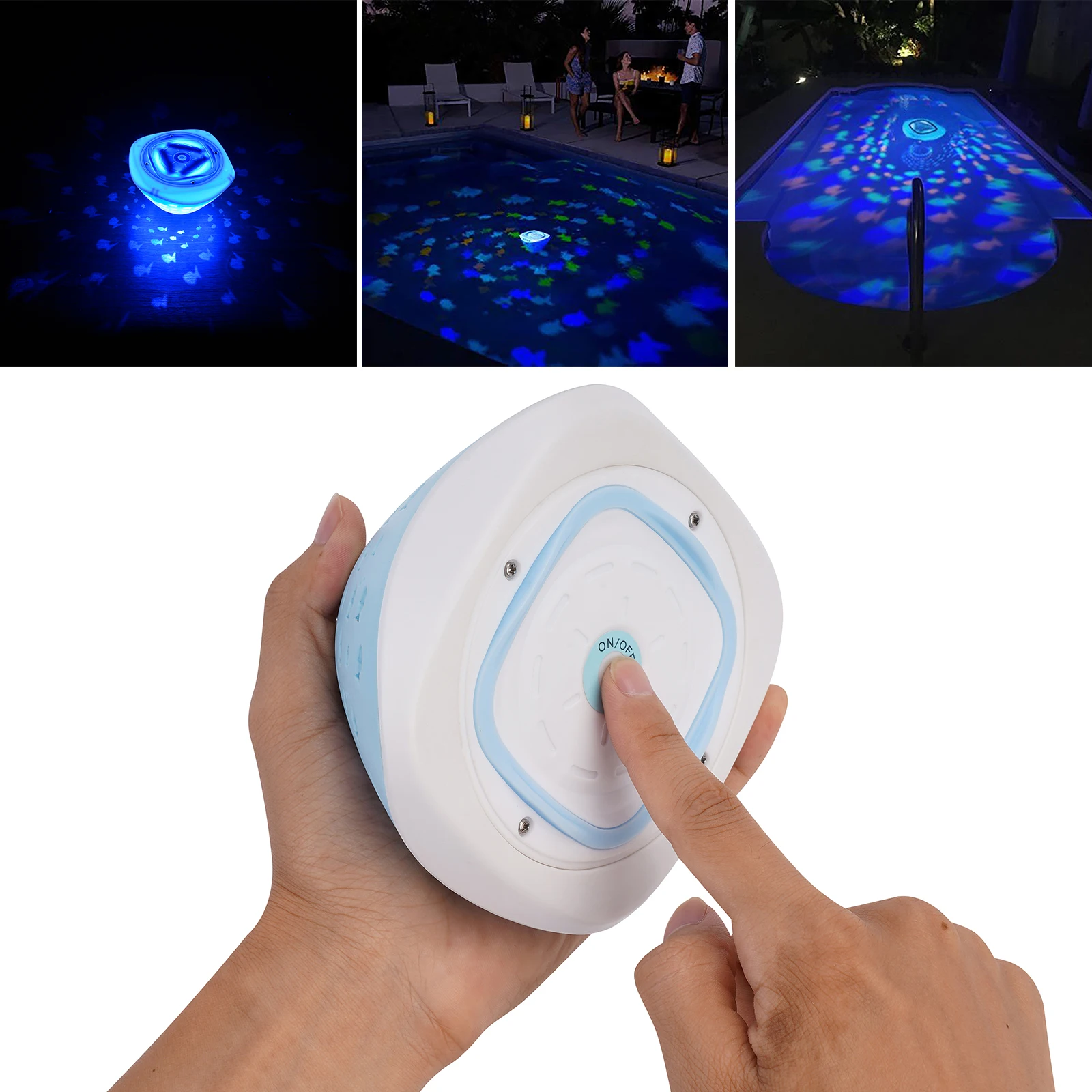 Swimming Pool Lights 4 Colors 5 Mode Cute Fish Pat... – Grandado