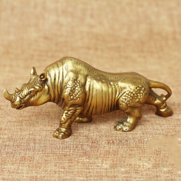 6 "Chinese FengShui Messing Wilde Neushoorn Bull O... – Vicedeal