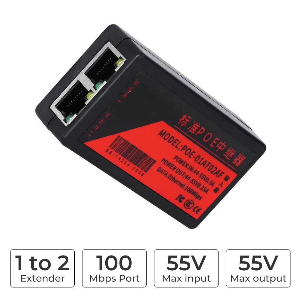 2 Ports POE repeater standard netzwerk extender 10... – Grandado