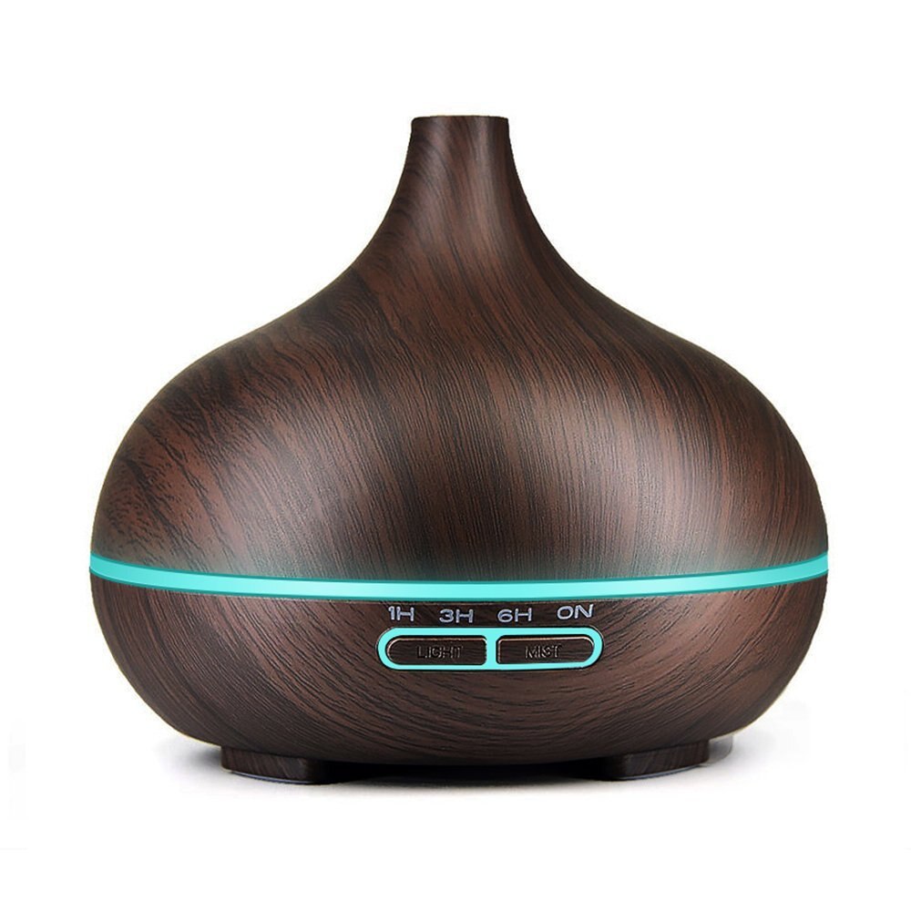 Seven LED Colors Woodgrain Type Aroma Diffuser Air... – Grandado