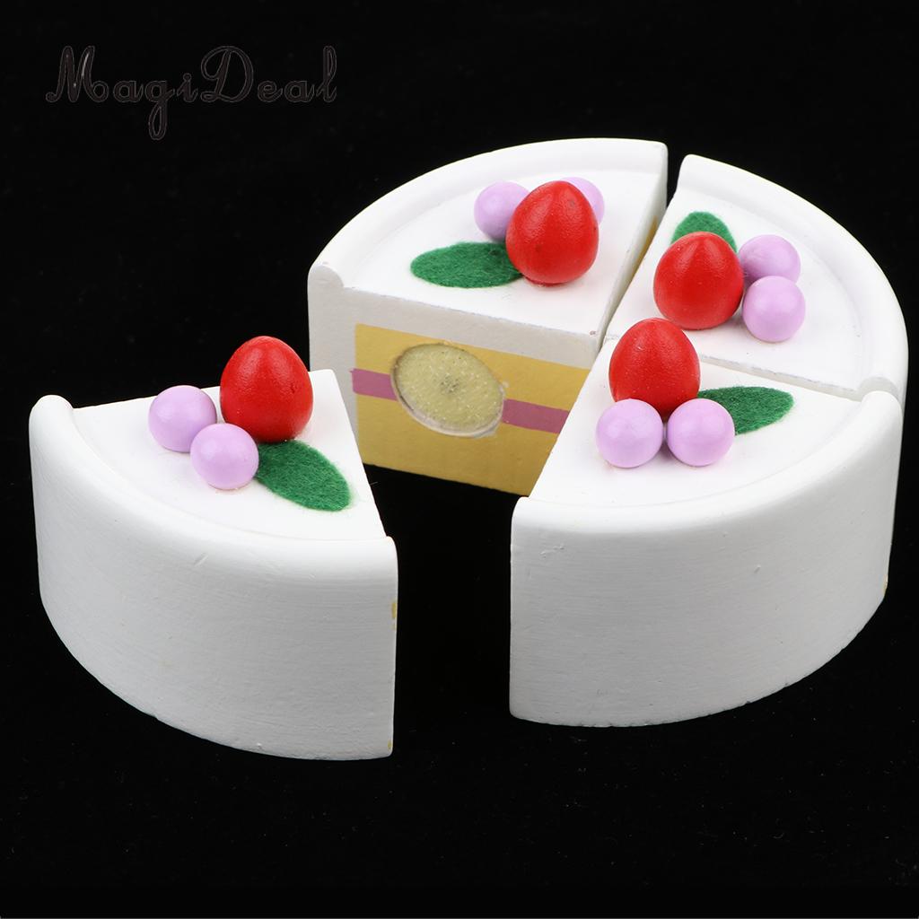 Simulation Wooden Bithday/ Strawberry Cake Kids Fo... – Grandado