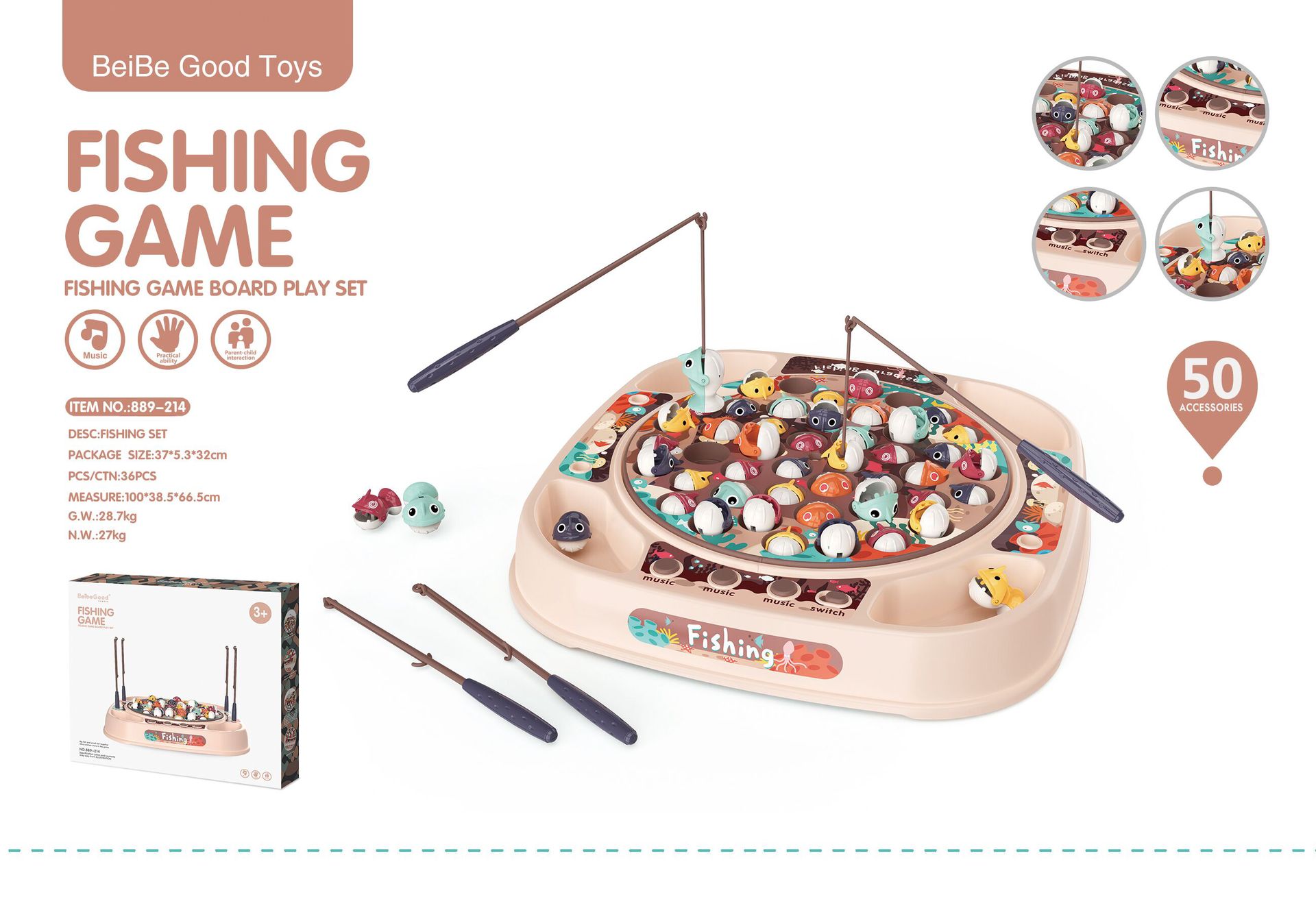 Kids Electric Fishing Toys Rotating Musical Fishin... – Vicedeal