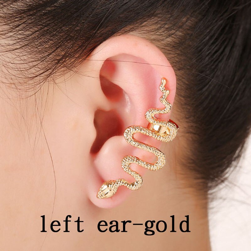 snake earring Rock Style Animal Ear Cuff Zinc Allo... – Grandado