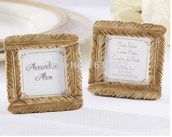 20sets Gold Feather Frame Place Card frame indian ... – Vicedeal