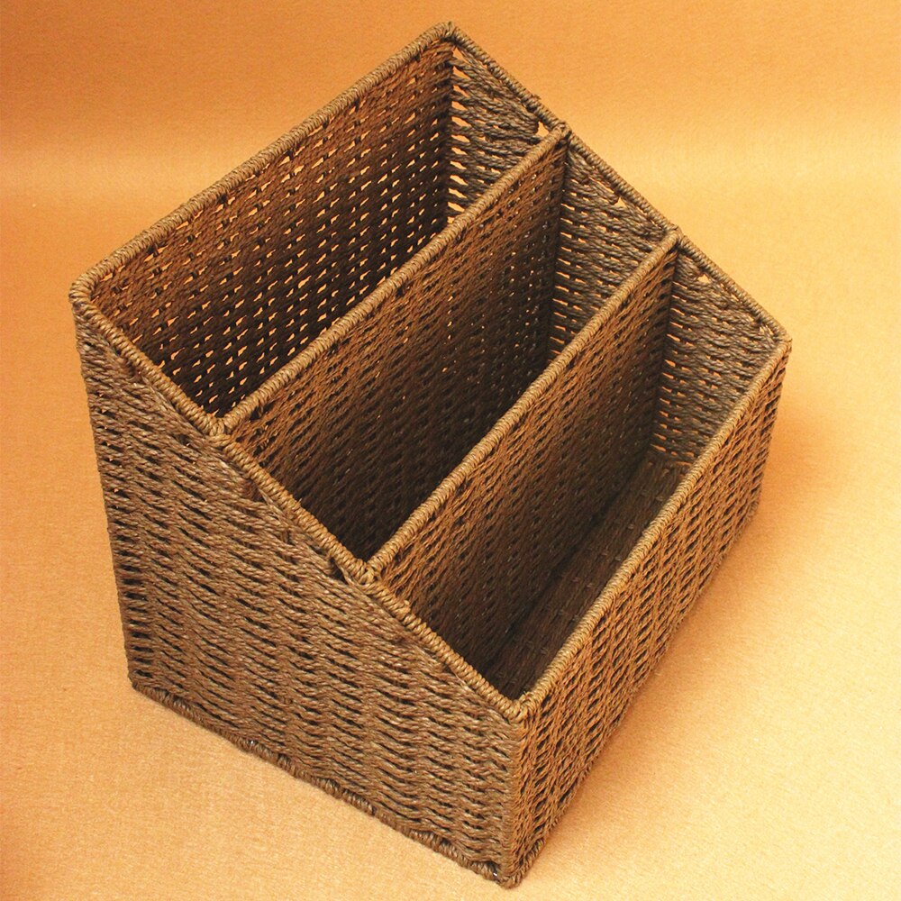 Eco-friendly braid magazine storage basket desktop... – Vicedeal