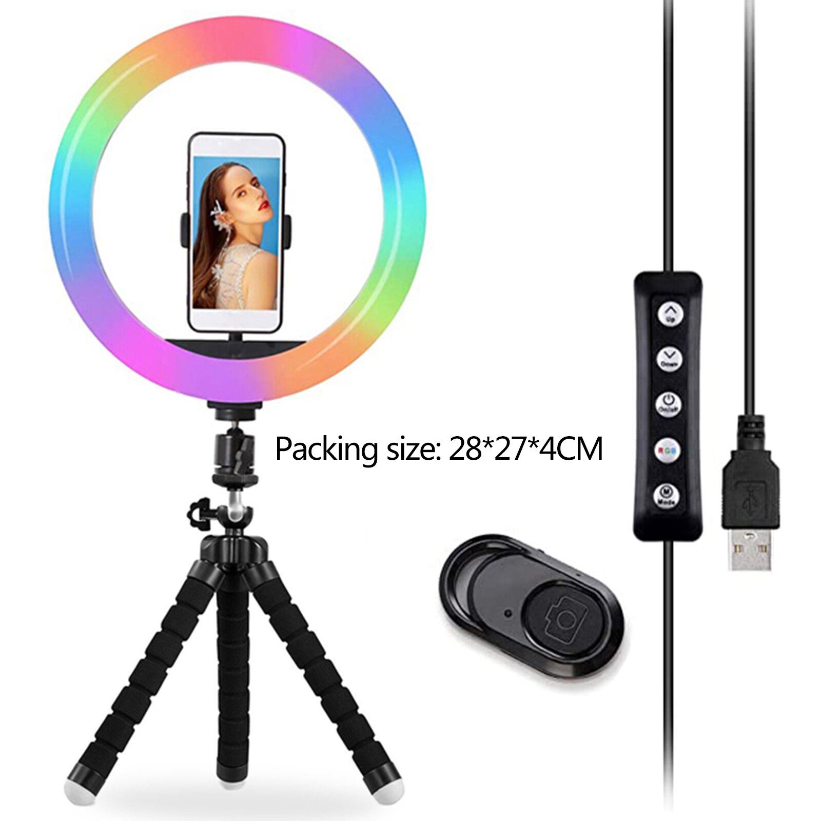 Anillo de luz LED para Selfie, 10 pulgadas, 120 RG... – Grandado