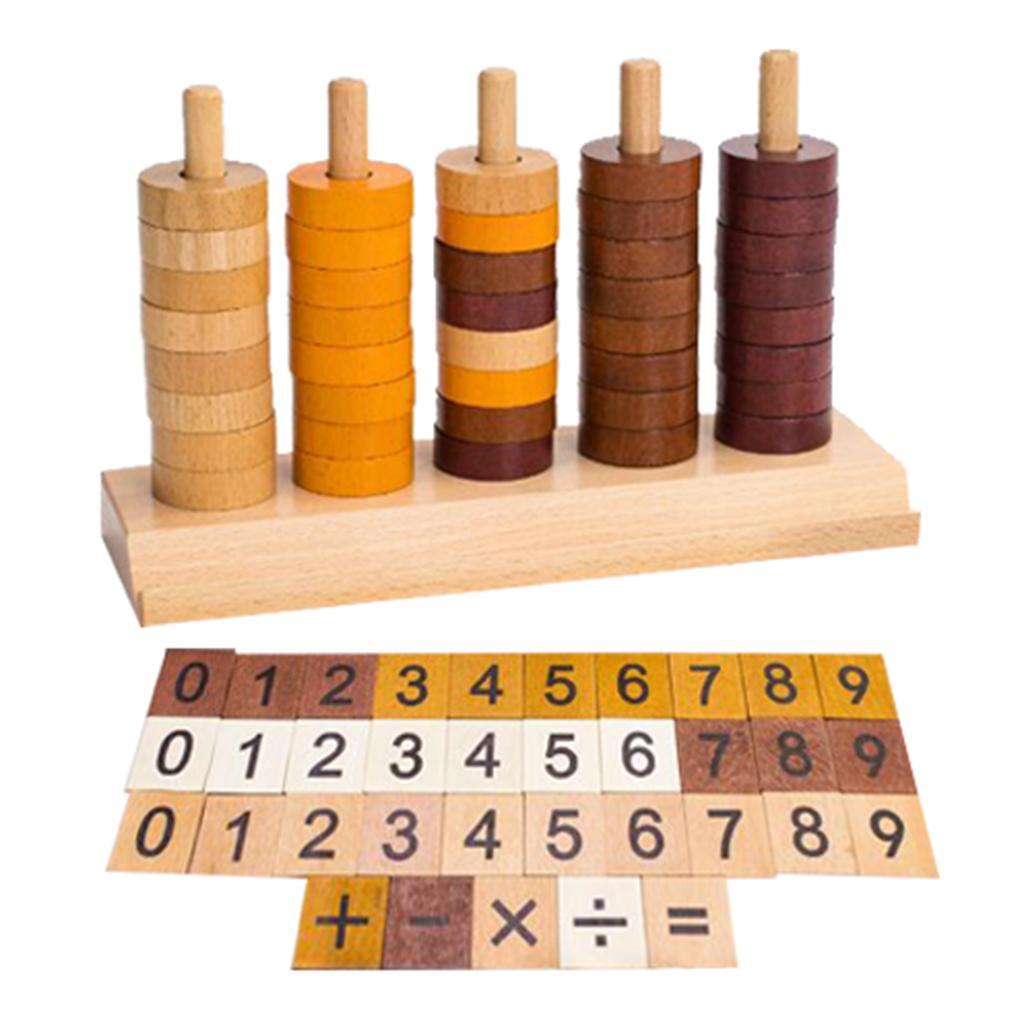 Wooden Digital Math Geometry Block Sorting Stackin... – Grandado