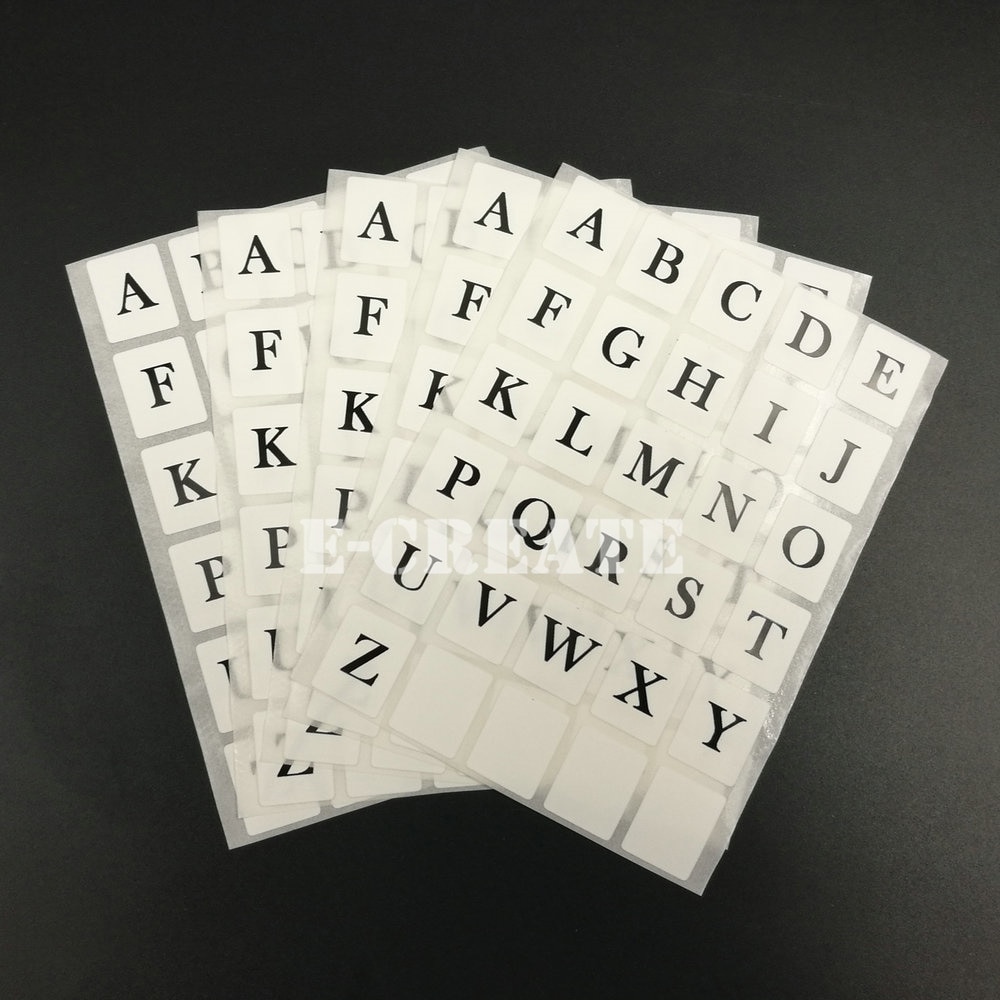 130 Alphabet Label Stickers A To Z Waterproof Blac... – Grandado