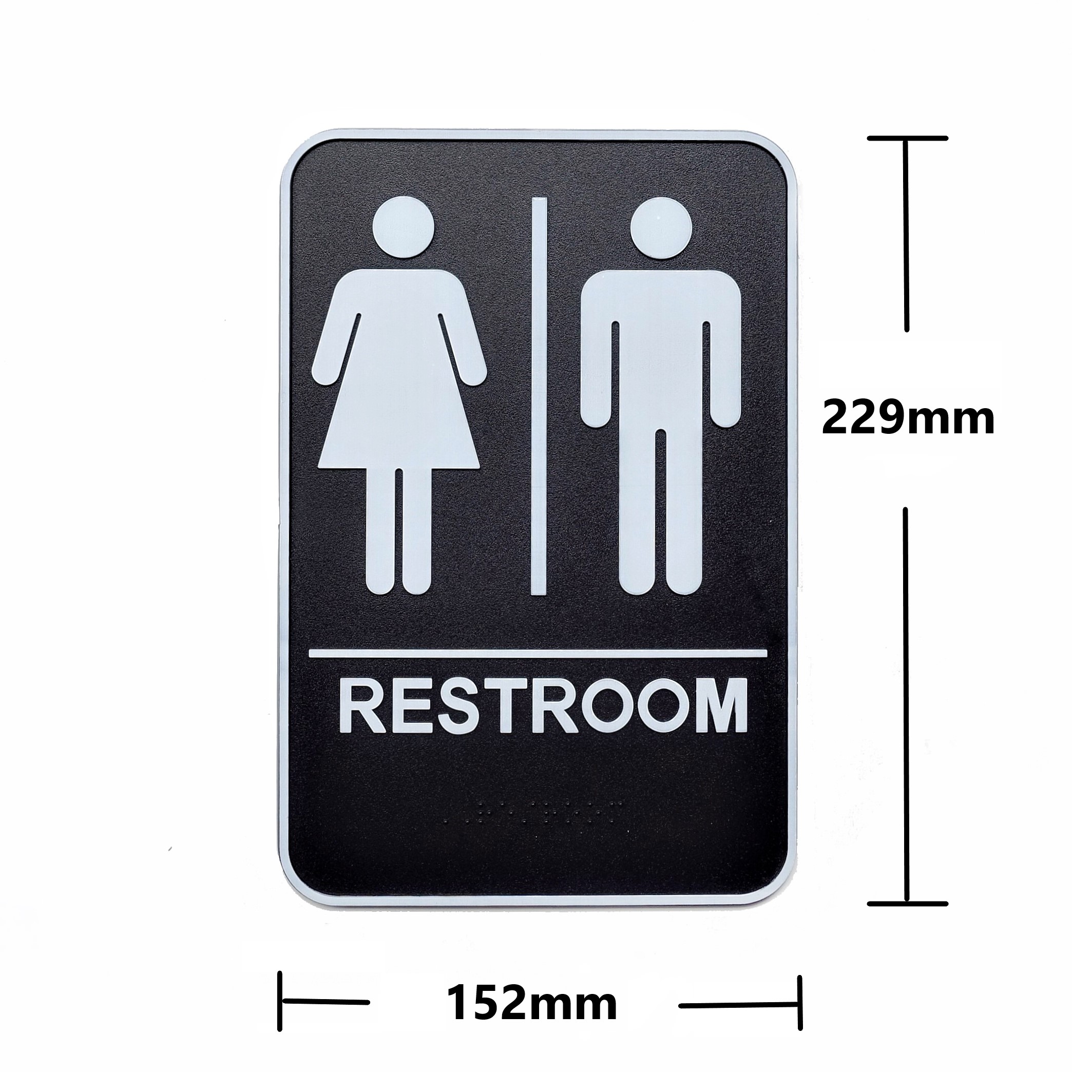6" X 9" Restroom Signs Door Plate Toilet Sign WC B... – Grandado