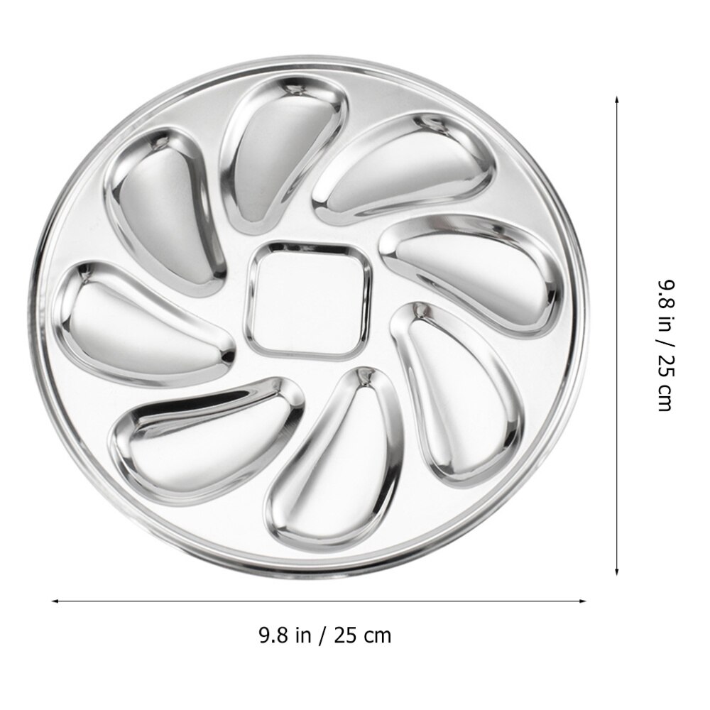 Stainless Steel Oysters Dinner Plate Slots Clam Oy... – Grandado