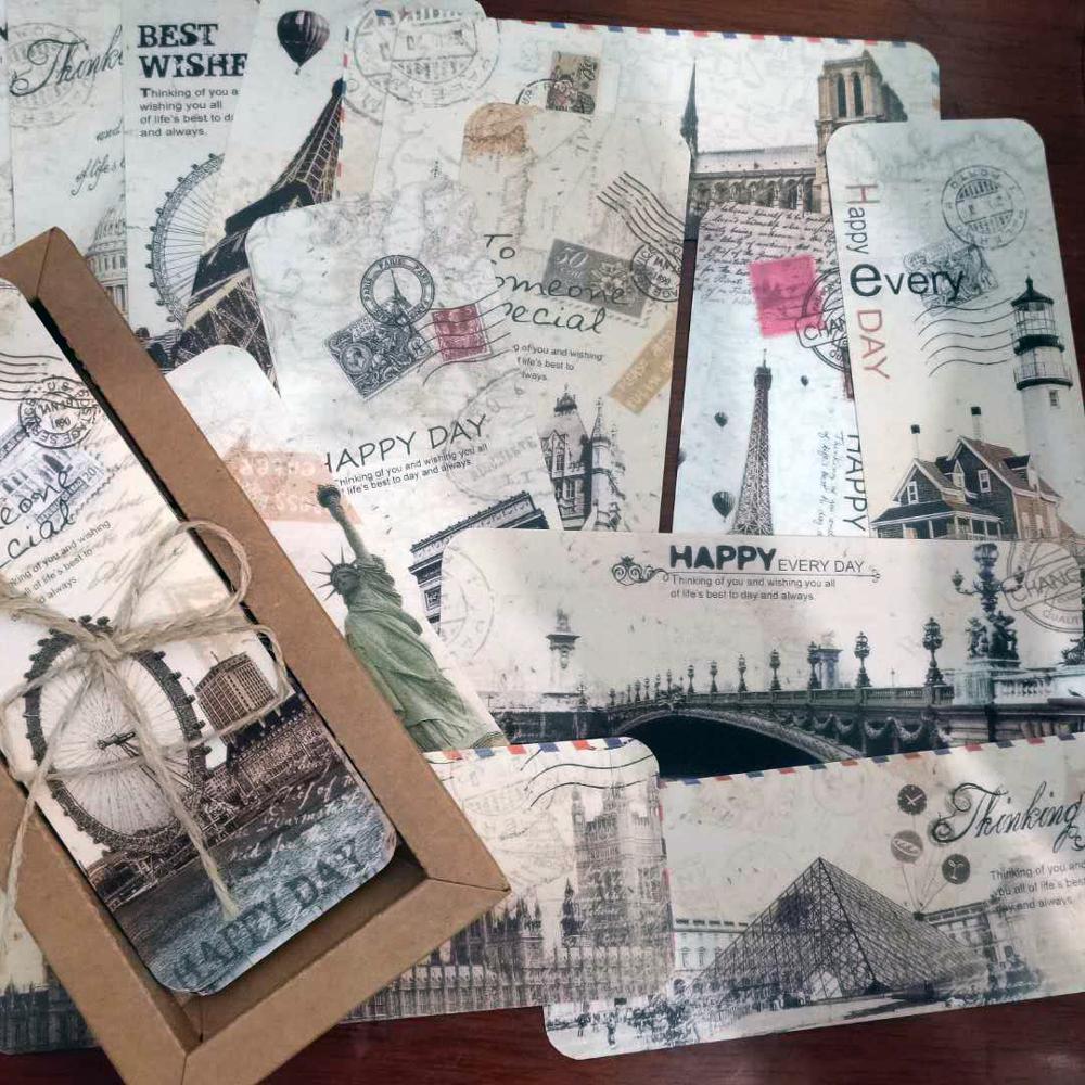 30 PCS/lot Retro Travel Series European architectu... – Grandado