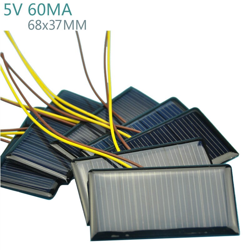 SUNYIMA 10Pcs 5V 60MA 68x37MM Solar Panels Solar B... – Grandado