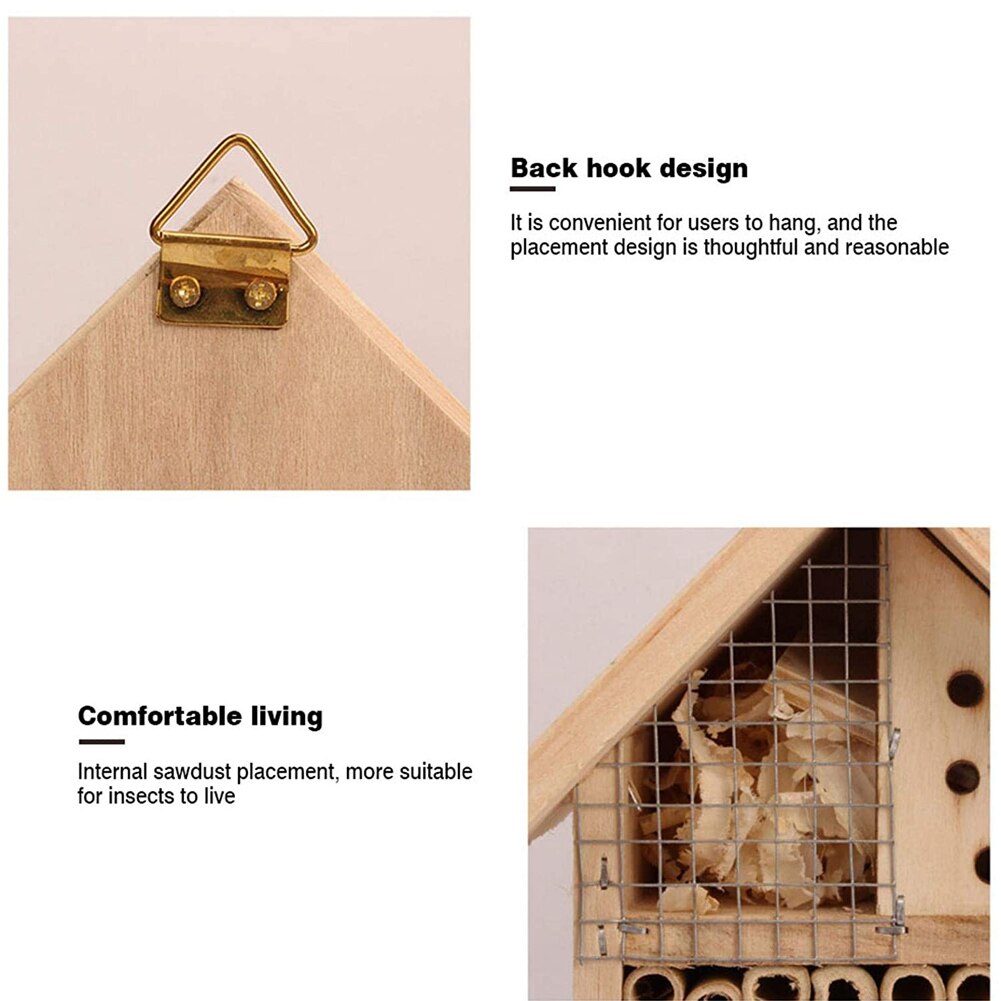 Garden Nest Box Insect Bee Bug House Hotel Eco-Fri... – Vicedeal