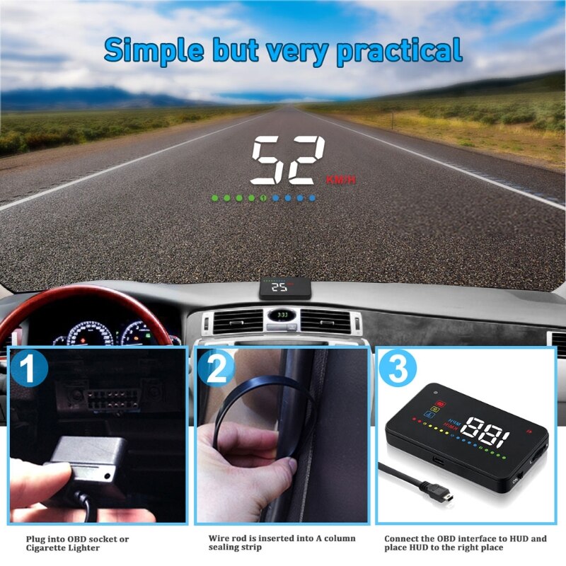 A200 Auto HUD Head-Up Display Car-styling Hud Disp... – Grandado