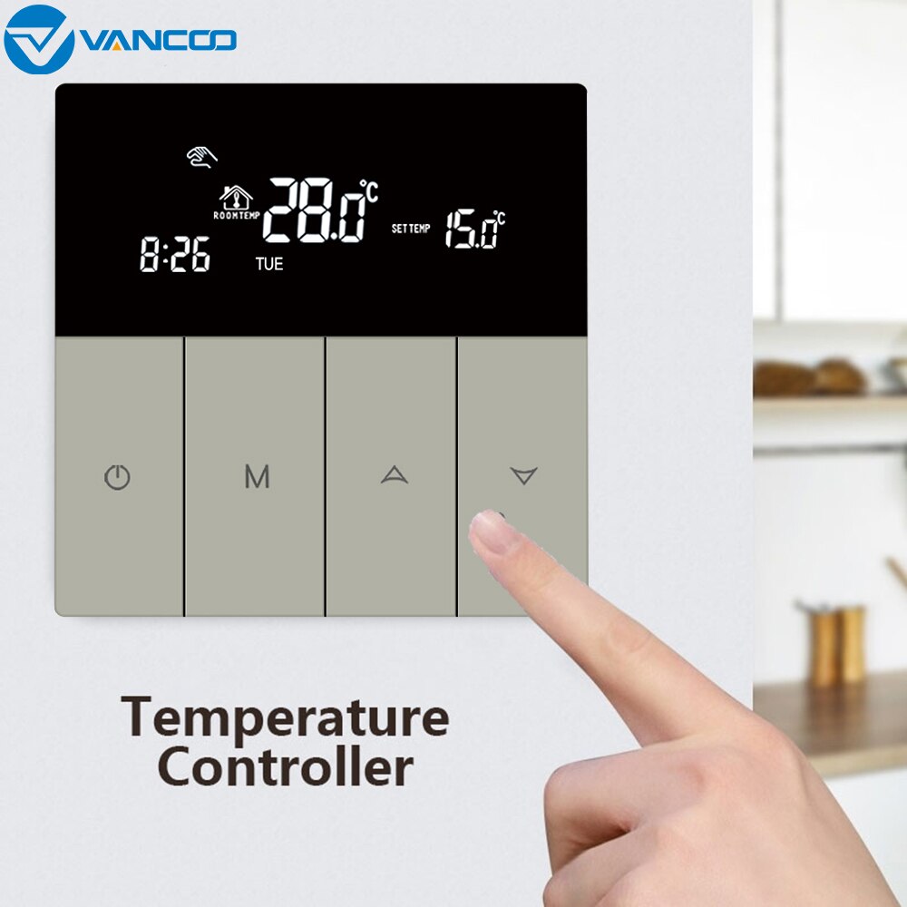 Vancoo 16a termostat 220v elektrisk gulvvarme temp... – Grandado