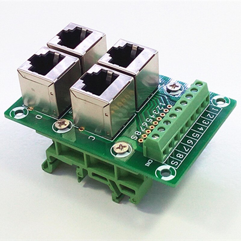 RJ45 8P8C Jack 4-Way Buss Breakout Board, Terminal... – Grandado