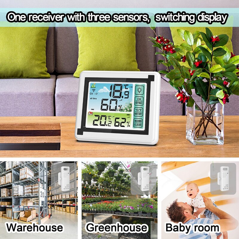 Smart Home Color Screen Indoor Outdoor Wireless Th... – Grandado