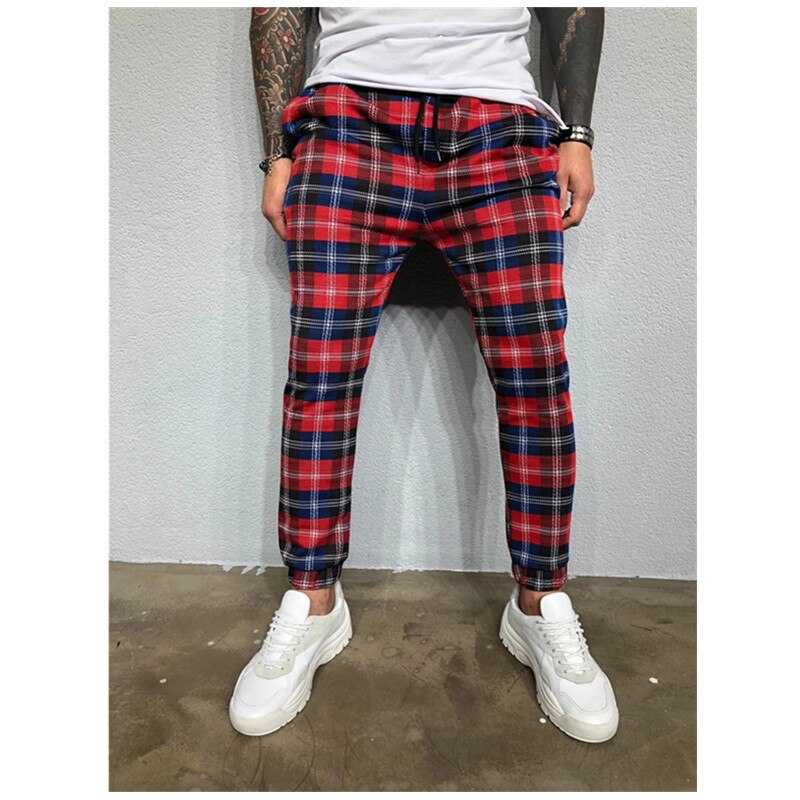 Herfst Joggers Mannen Mode Gestreepte Plaid Broek ... – Grandado