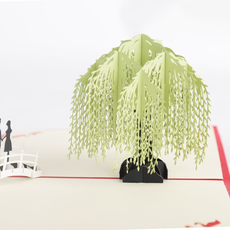 1PCS 3D Willow Tree Couples Pop-Up Cards Flowers B... – Vicedeal