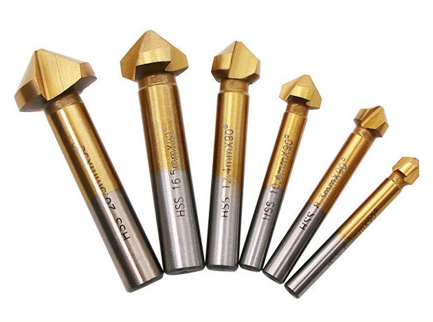 Round shank 6pcs/Set 3 Flute HSS Hard Metals natur... – Vicedeal