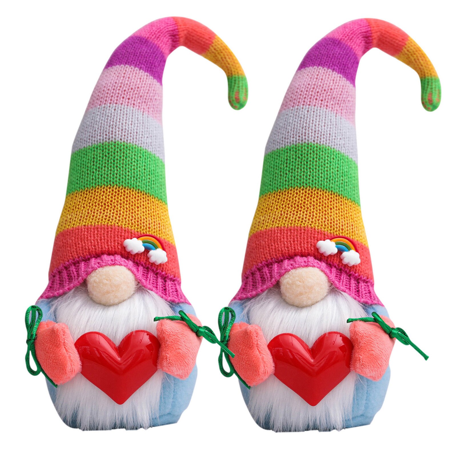 40# 2pc Rainbow Gnomes Dwarf Colorful Faceless Dol... – Grandado