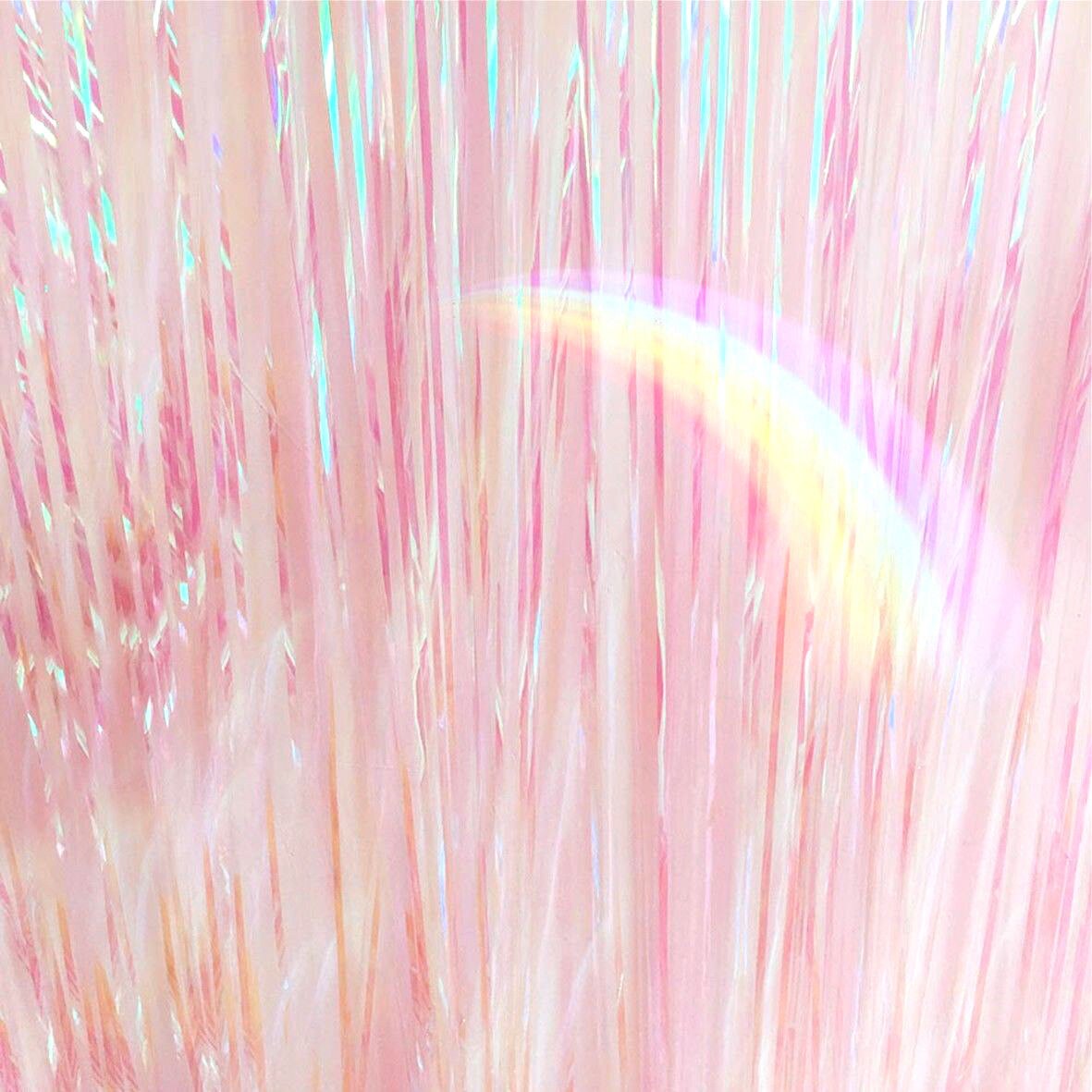 US STOCK Shimmer Iridescent Foil Fringe Curtain Pa... – Grandado