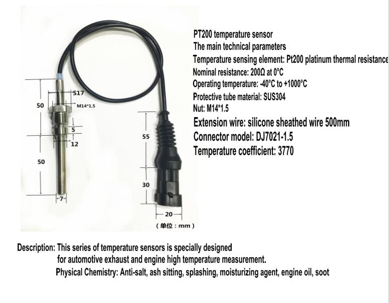 PT200 Automotive Exhaust Sensor SCR Europe Four (E... – Grandado