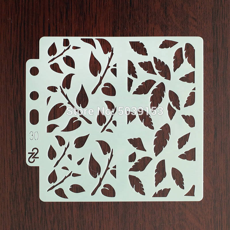 Kaffe trädgård skiktning ihåliga stenciler stämpli... – Grandado