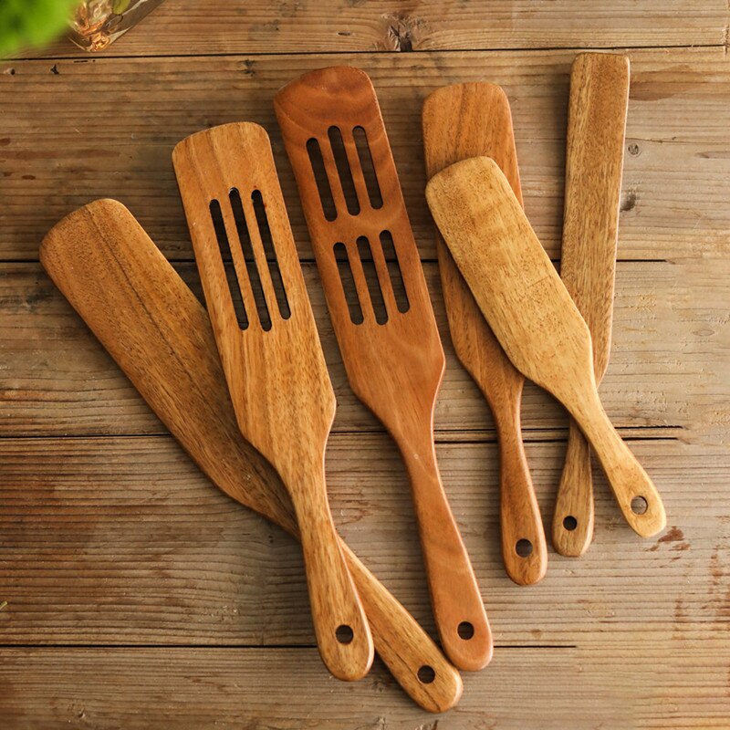 Wooden Kitchen Utensil Set, Acacia Spurtle Kitchen... – Vicedeal