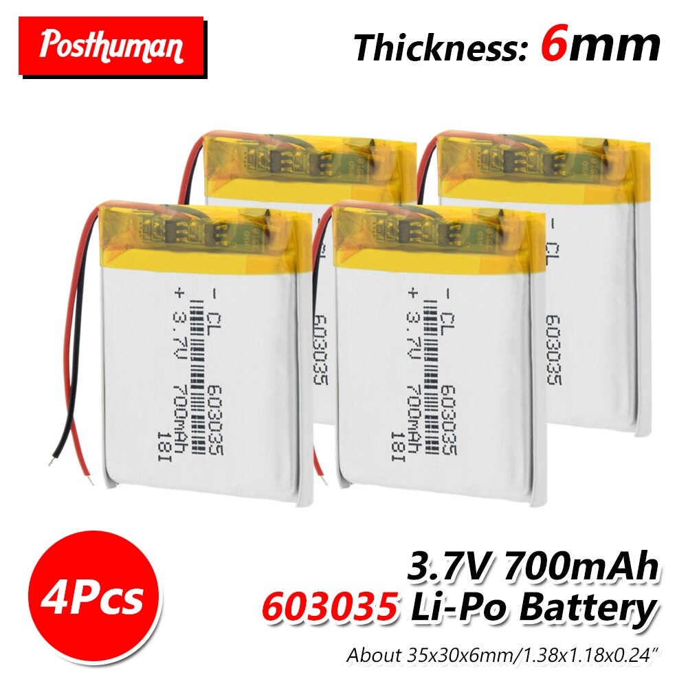 603035 3.7V 700 Mah Oplaadbare Polymeer Batterij S... – Grandado