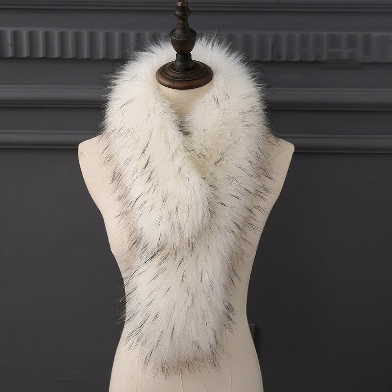Solid Color Luxury Women Scarf Faux Fur Collar Scarf Shawl Collar ...