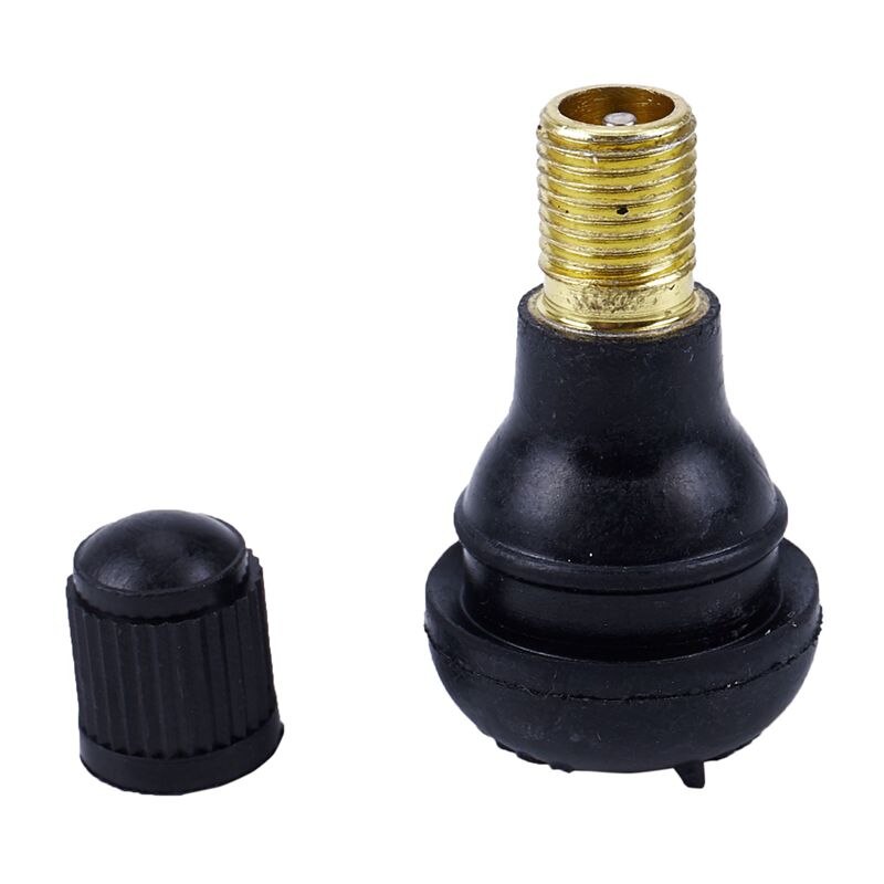 Snap-In Short Black Rubber Valve Stem (TR412) 8-Pa... – Grandado