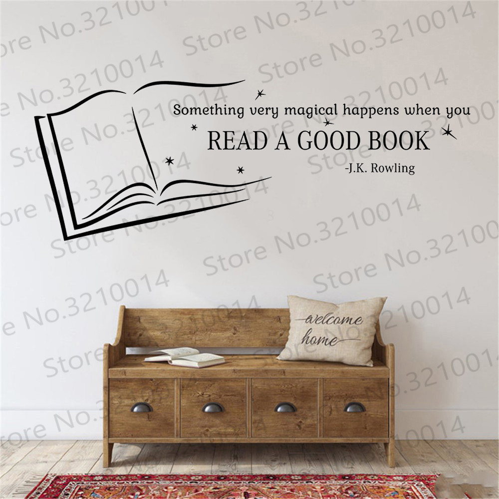 Read A Good Book Wall Quotes Decal Vinyl Sticker F... – Grandado