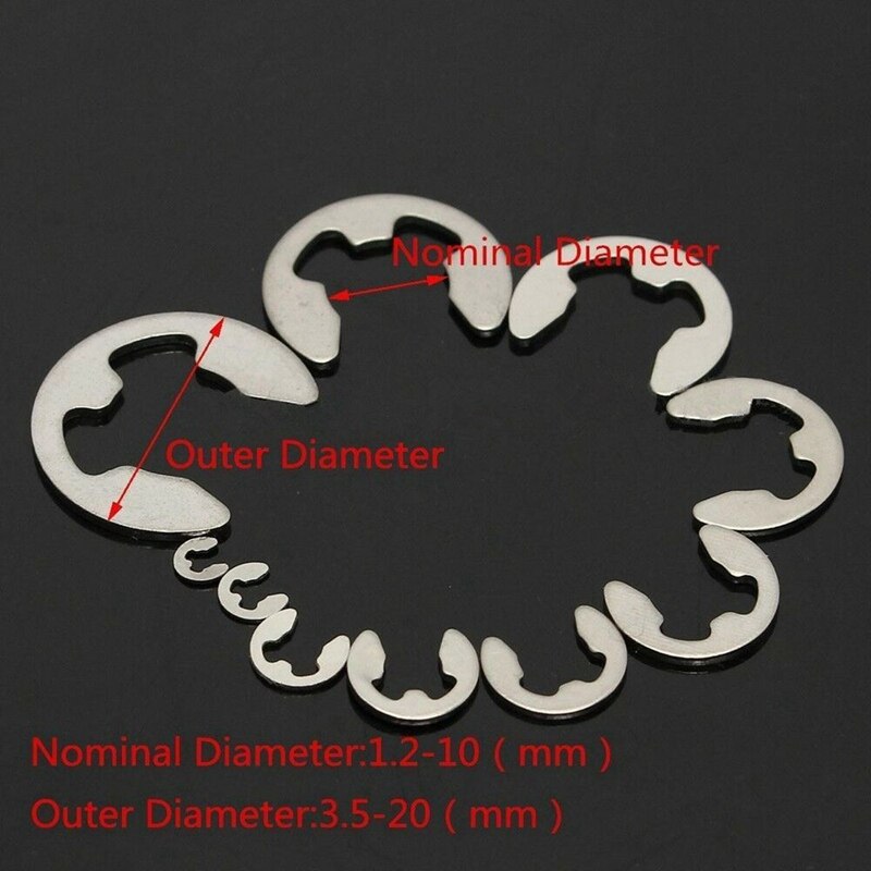 120PCS 304 Stainless Steel E Clip Washer Assortmen... – Grandado