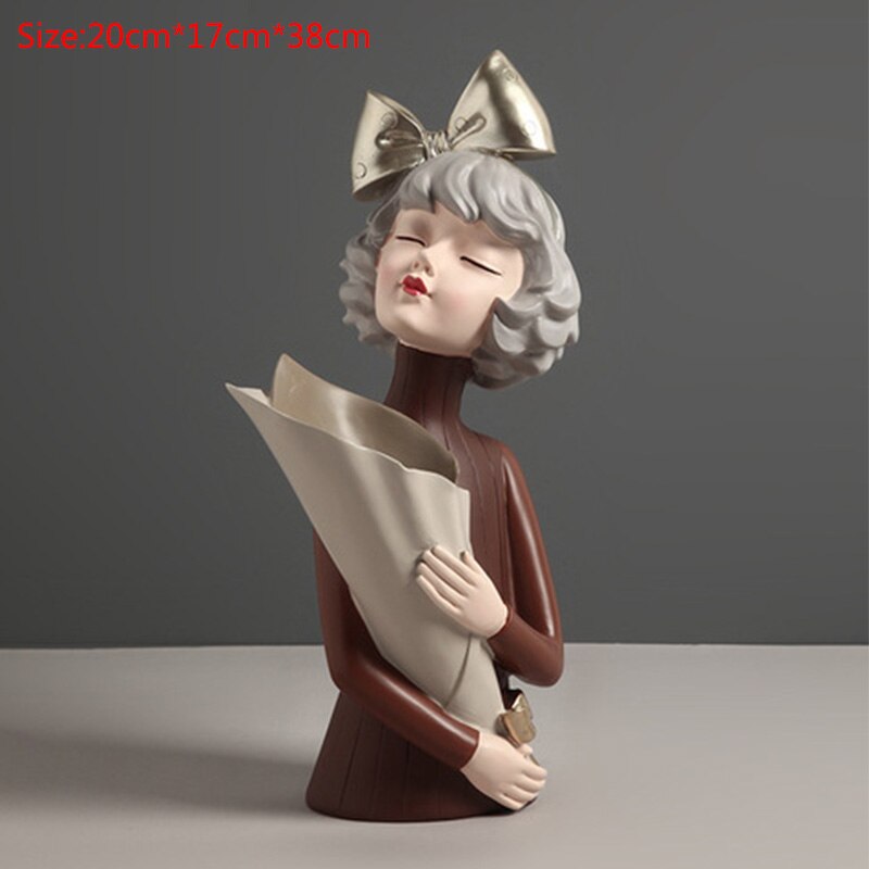 Leuke Creatieve Boeket Meisje Ornamenten Sculptuur... – Grandado