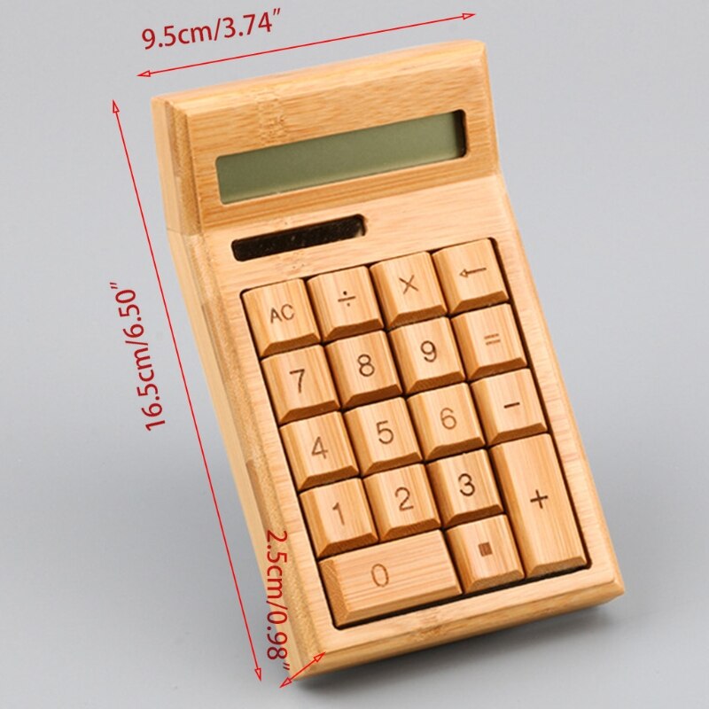 Bamboo Office Calculator 12 Digit LCD Display Scho... – Grandado