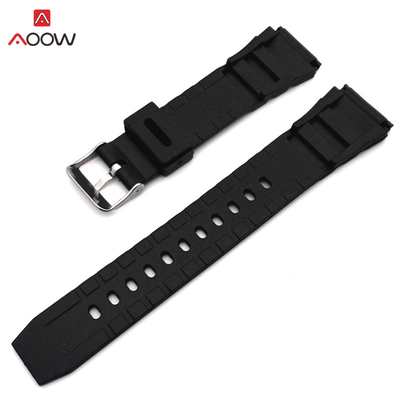 AOOW Rubber Watchbands 18 20 22mm Men Black Sport ... – Grandado