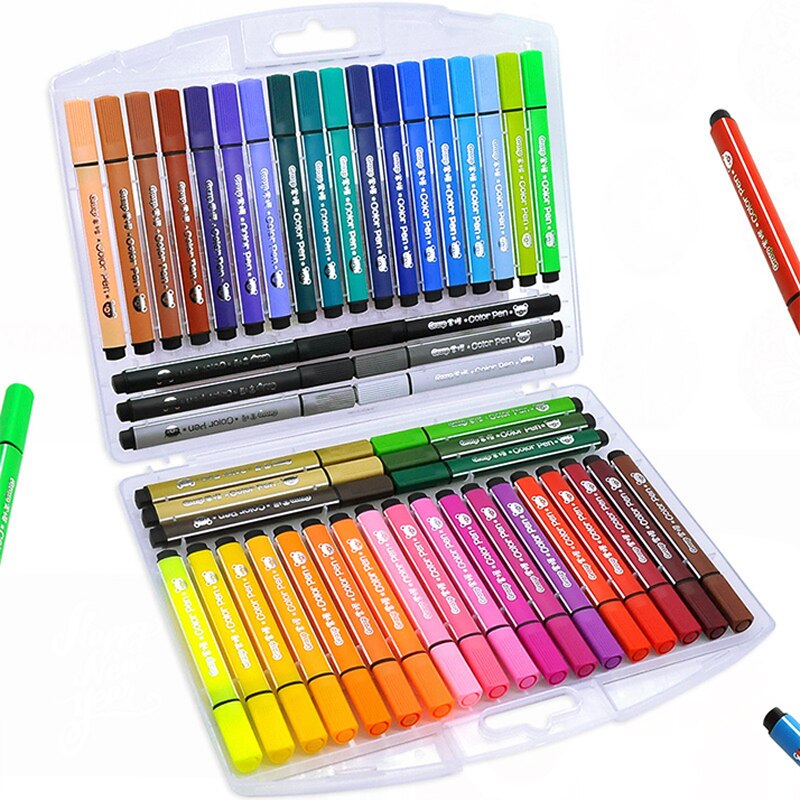 18/36/48 Color Sets Washable Watercolor Pen Childr... – Grandado