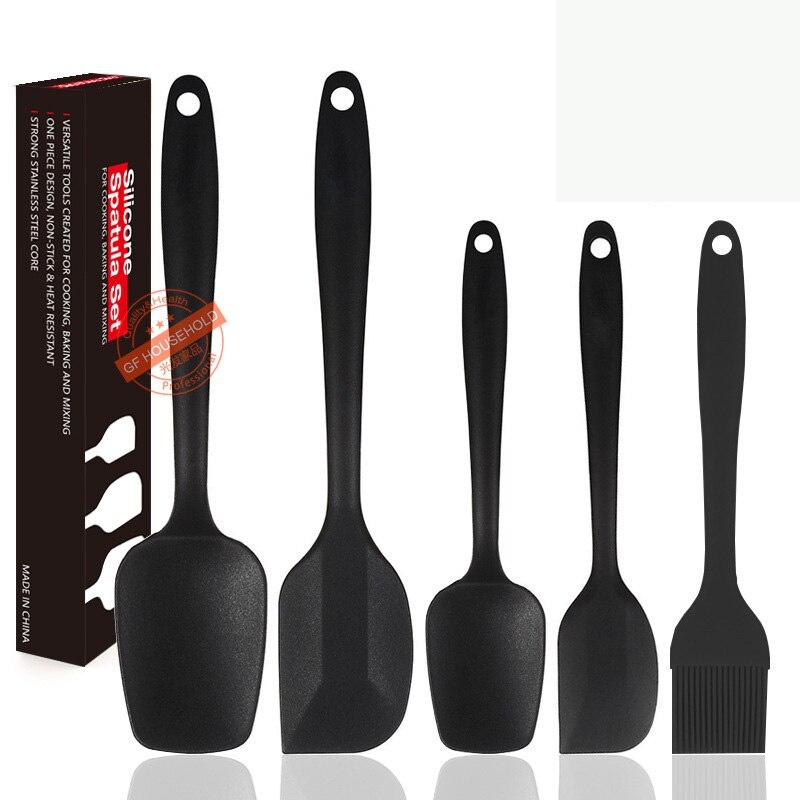 5 Piece Spatula Set - Colorful Silicone Rubber Bak... – Grandado