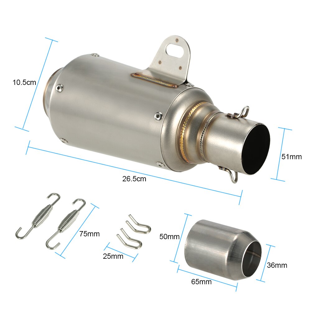 Motorrad Auspuff 51mm Universal Motorrad ATV Zucke... – Vicedeal