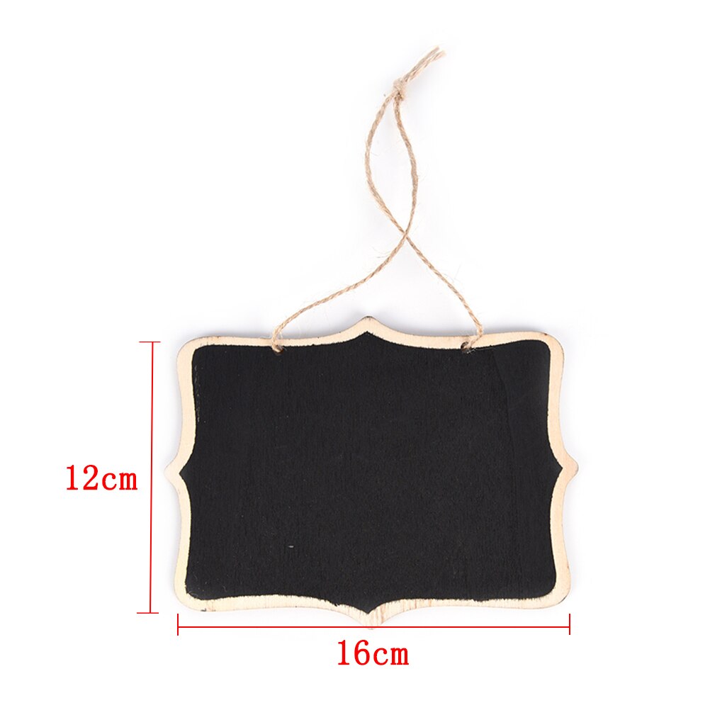 Wooden Wall-mount Black Board With Rope/Wood Black... – Grandado