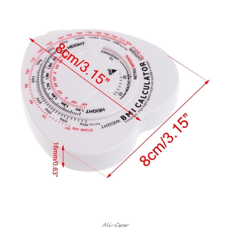 Heart BMI Body Mass Index Tape Measure & Calculato... – Grandado