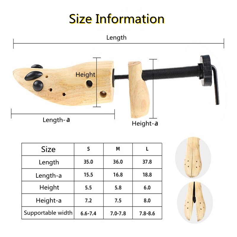 1Pc Pine Shoe Expander Adjustable Wooden Shoe Tree... – Vicedeal