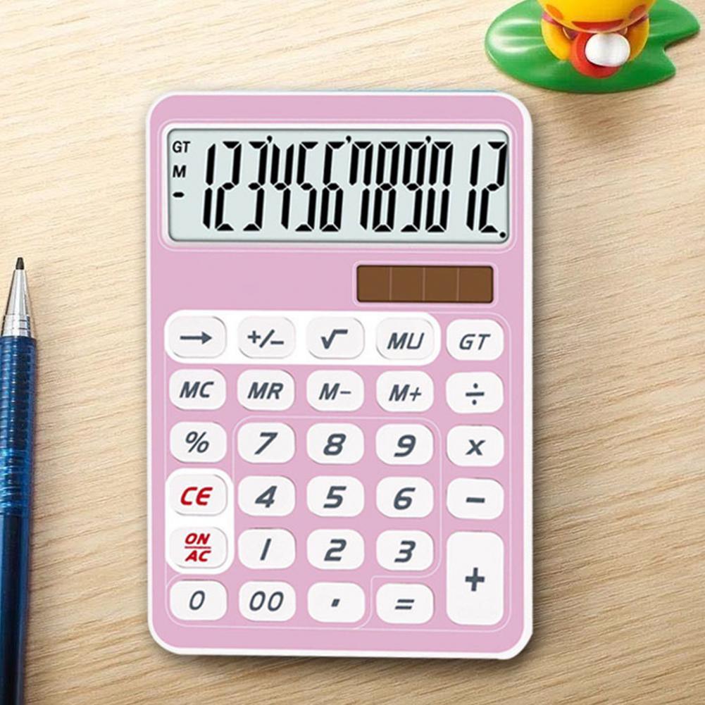12 Digits Electronic Calculator Large Screen Solar... – Grandado