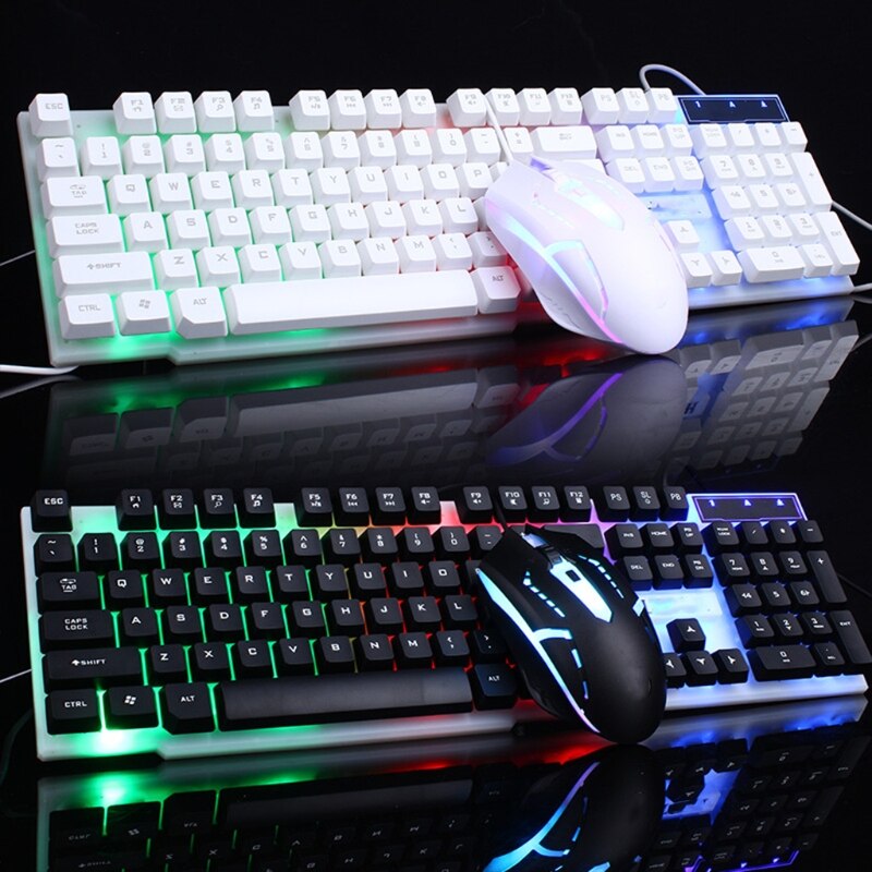 Combo PC Gamer LED Gaming Keyboard And Mouse Set W... – Grandado