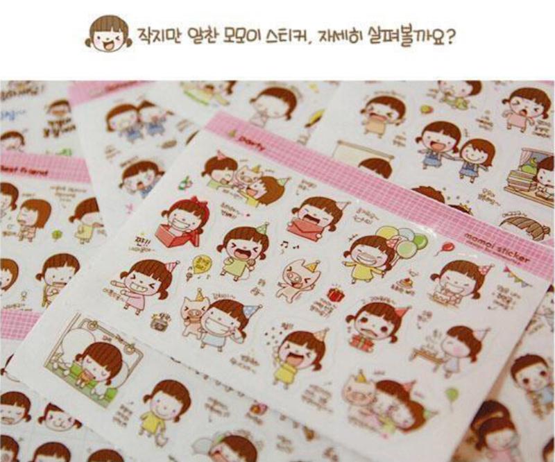 Cute 20 Sheets/Pack Girl Cartoon Stickers Vinyl St... – Vicedeal