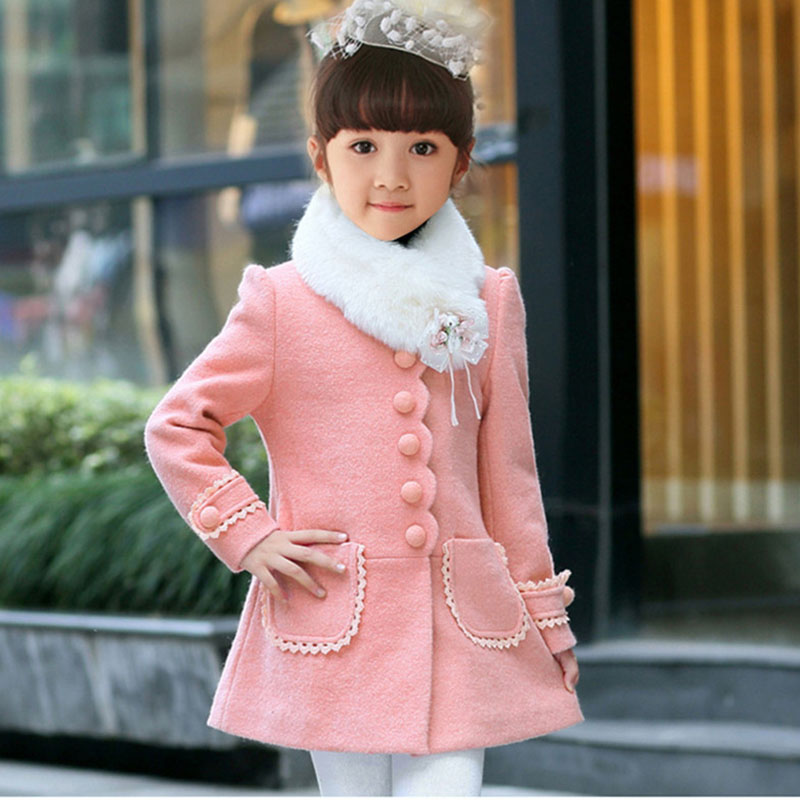 Tjejer ullblandningar höst vinter fast barn tjej k... – Grandado