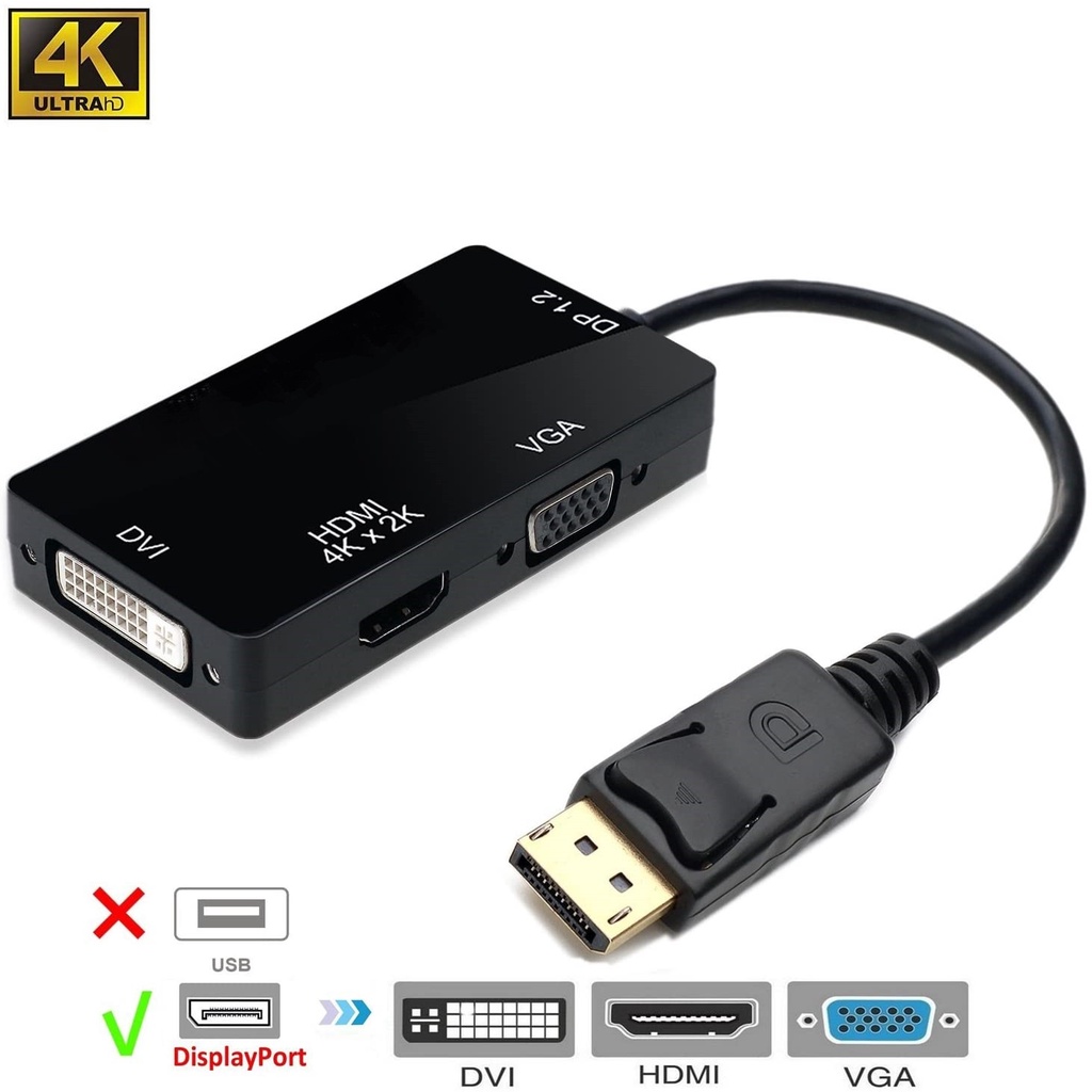 DP1.2 Adapter Displayport To 4K HDMI-compatible Dv... – Grandado